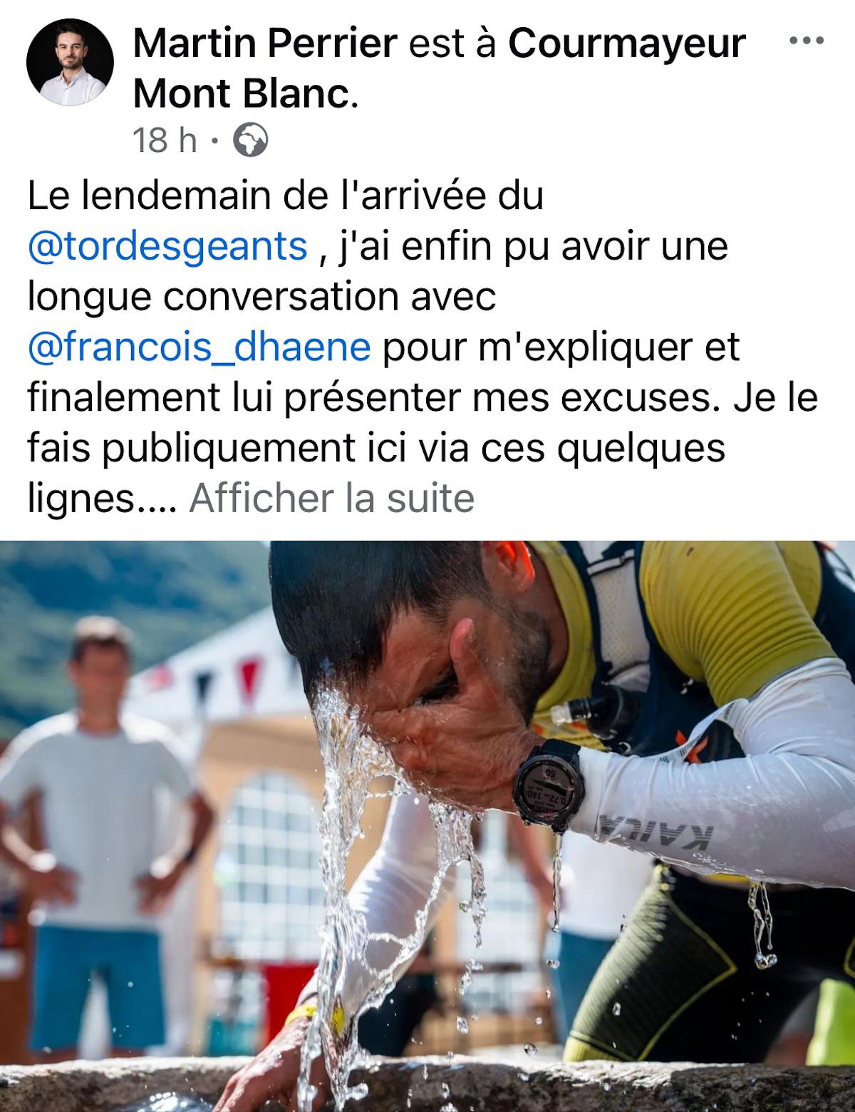 Tor des Géants : les excuses de Martin Perrier à François D’Haene ...